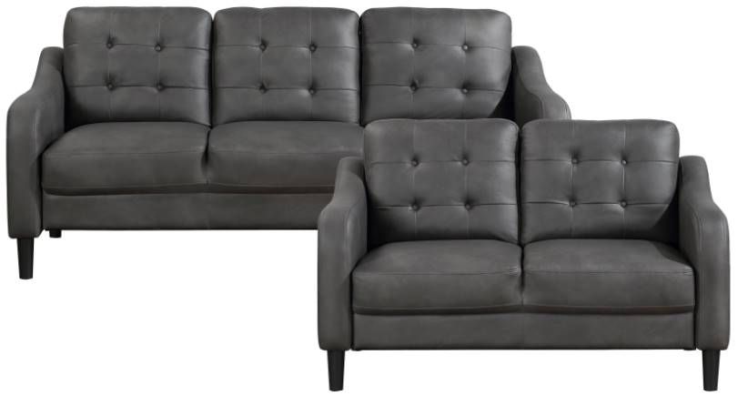 Homelegance® Mallory 2-Piece Gray Living Room Seating Set | Fischer ...