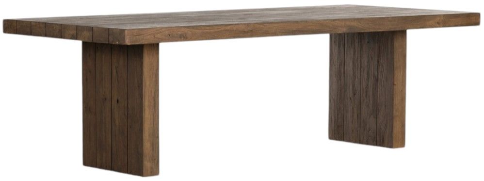 Four Hands Encino Stained Heritage Brown Wooden Outdoor Dining Table ...
