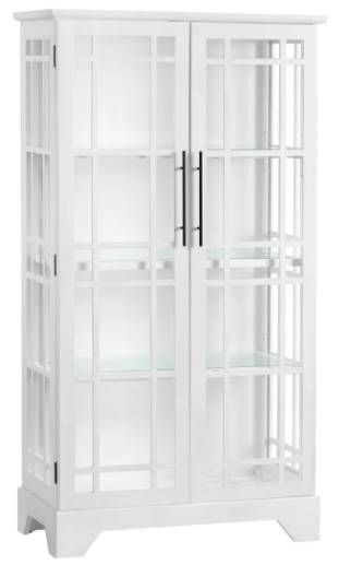 Crestview Collection Waverly White Curio | Bob Mills Furniture