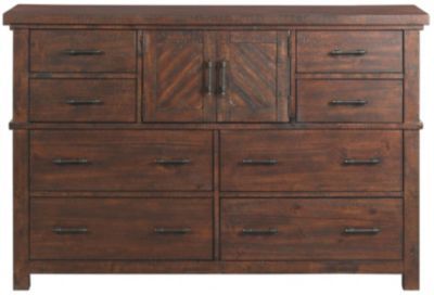 Elements International Jax Dark Wood Dresser | Fischer Furniture ...