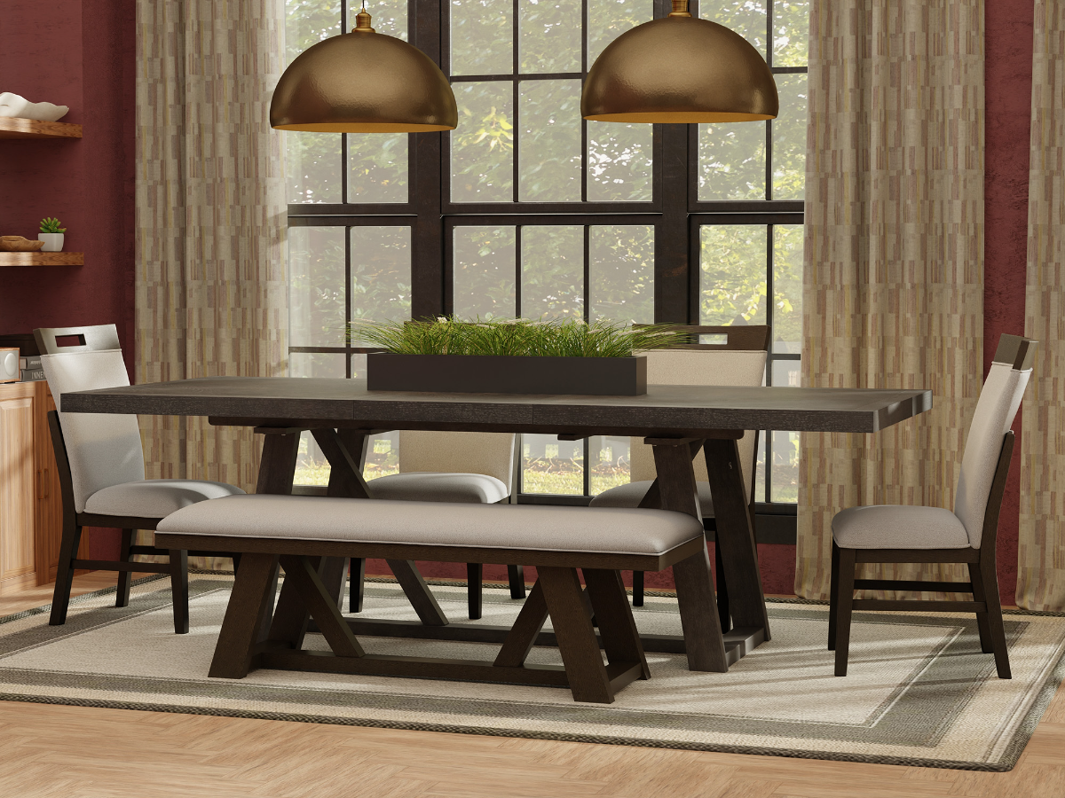Charcoal Dining Set Dining Bench Free Bob Mills Furniture