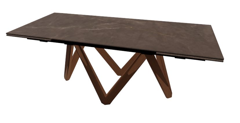 Calligaris Cartesio Extendable Dining Table, Bronze & Walnut, 79 to ...