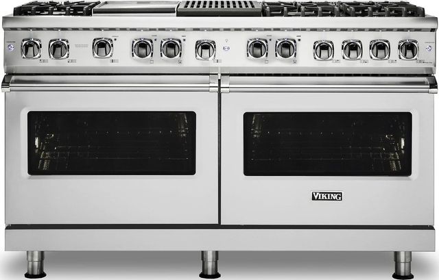 Viking® Professional 5 Series 60" Stainless Steel Freestanding Dual ...