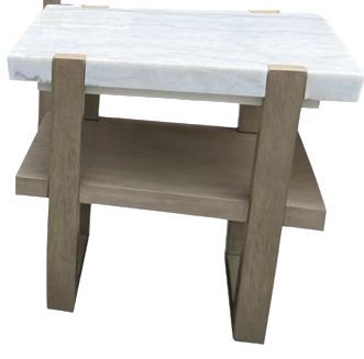 Steve Silver Co. Perth White End Table with Brown Base | Jarons ...