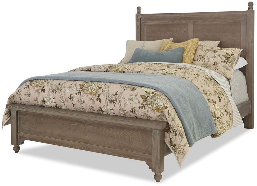 Vaughan-Bassett Laurel Weathered Grey Queen Gilchrist Poster Bed ...