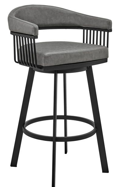 Chelsea 26" Gray Swivel Counter Stool | Lacks Furniture | Brownsville ...