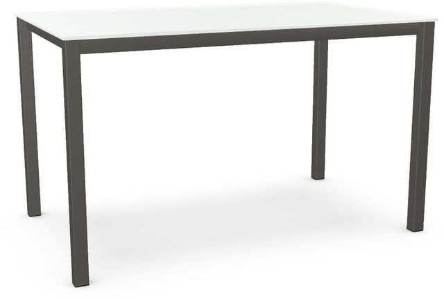 Amisco Customizable Ricard 36" White Glass Counter Height Table ...