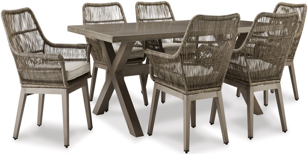 Signature Design by Ashley® Beach Front Beige Outdoor Patio Set ...