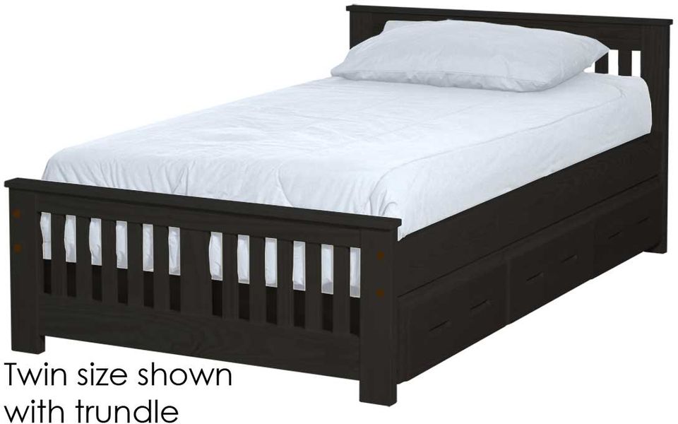 Lit simple XL de style shaker de Crate Designs™ Furniture - Expresso ...