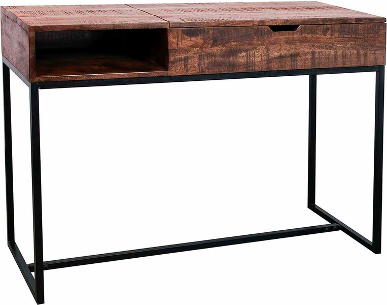 Porter International Designs Lakewood Brown Lift Top Console Table with ...