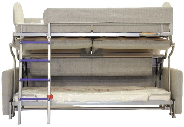 Luonto Furniture Elevate Gray Bunkbed Sofa Sleeper Farnham s Furniture Galleries Casper Wyoming