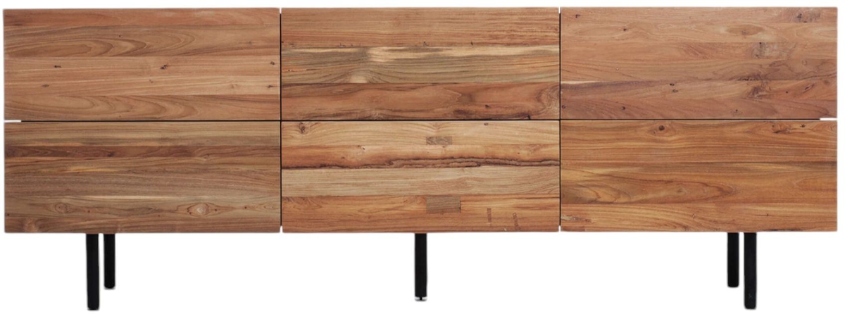 EQ3 Reclaimed Teak Charcoal Low Dresser Palliser Rooms EQ3 Saskatoon SK