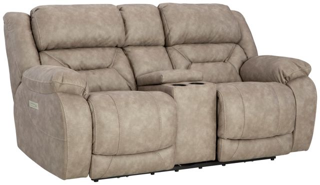 HomeStretch Skywalker Beige Power Reclining Loveseat | Miskelly Furniture