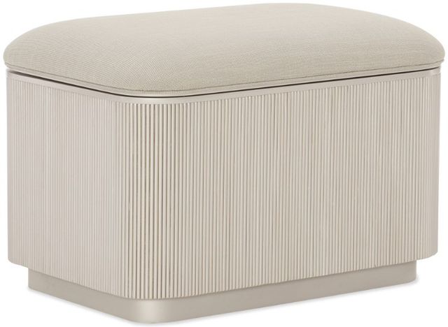 Caracole® Classic For The Love Of Light Matte Pearl/Neutral Ottoman ...