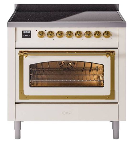 Ilve® Nostalgie II Noblesse 36'' Antique White Pro Style Induction ...