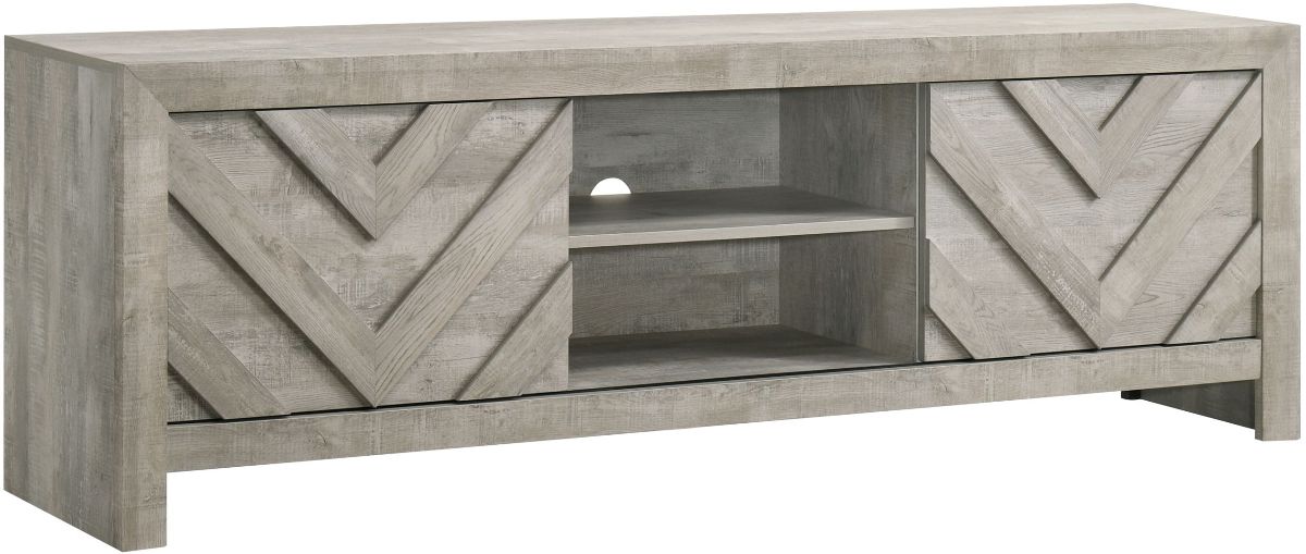 Crown Mark Valor Gray TV Stand with Sliding Door | Darvin Furniture ...