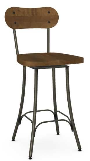 Amisco Customizable Bean Swivel Counter Stool | Hanover, Kitchener ...