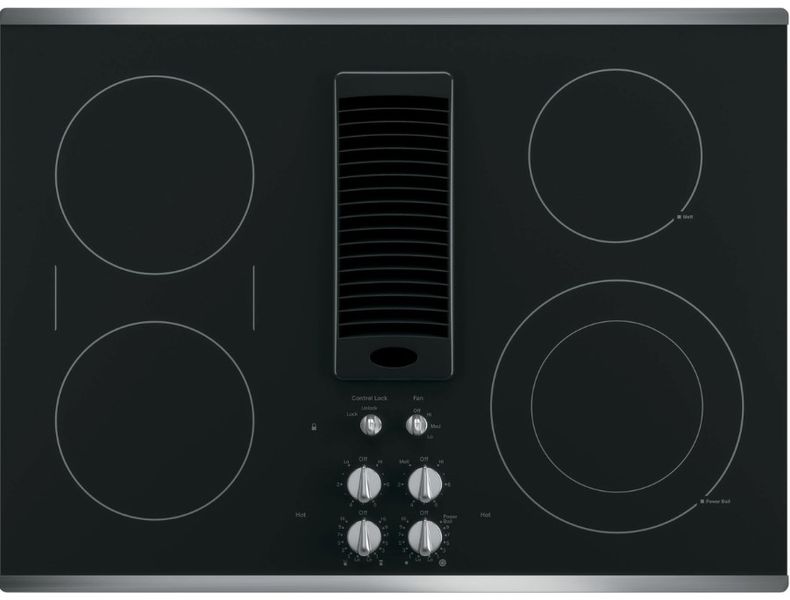 GE Profile™ 30" Stainless Steel Downdraft Electric Cooktop | Douglass ...