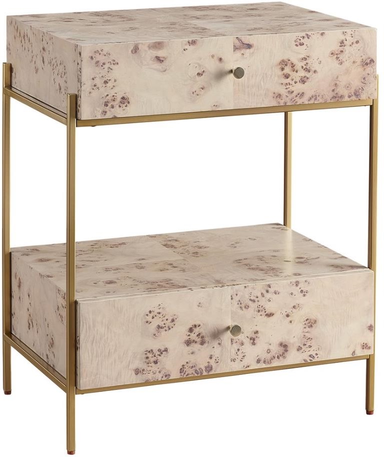 Universal Explore Home Tranquility Miranda Kerr Home Gold Mappa Burl Nightstand