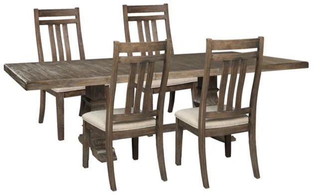 Signature Design by Ashley® Wyndahl 5-Piece Rustic Brown Dining Table ...