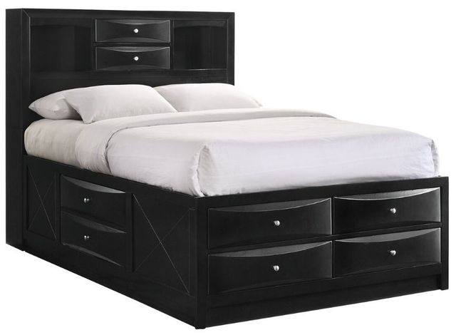 Elements International Emily Black Queen Panel Bed | Fischer Furniture ...