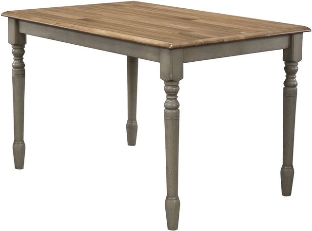 Winners Only® Barnwell Rustic Brown 47" Leg Dining Table with Grey Base ...