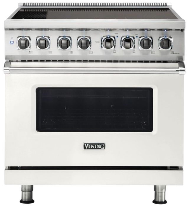 Viking® 5 Series 36'' Pure White Induction Range | WDC Kitchen & Bath ...