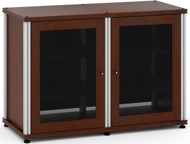 Salamander Designs® Synergy Model 323 AV Cabinet-Dark Walnut/Aluminum ...