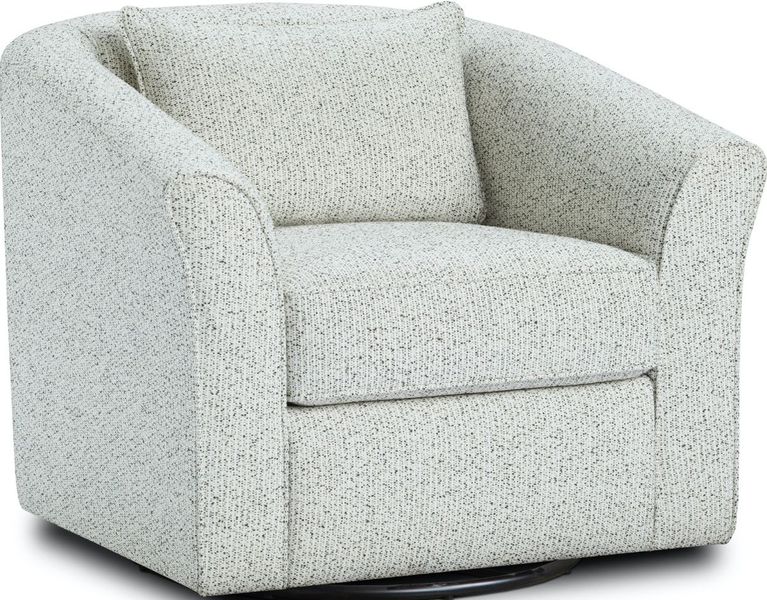 Fusion Furniture Winston Salt Chit Chat Domino Gray Swivel Chair ...