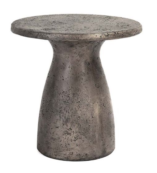 Classic Home Collins Dark Gray 16" Outdoor Concrete Accent Table ...