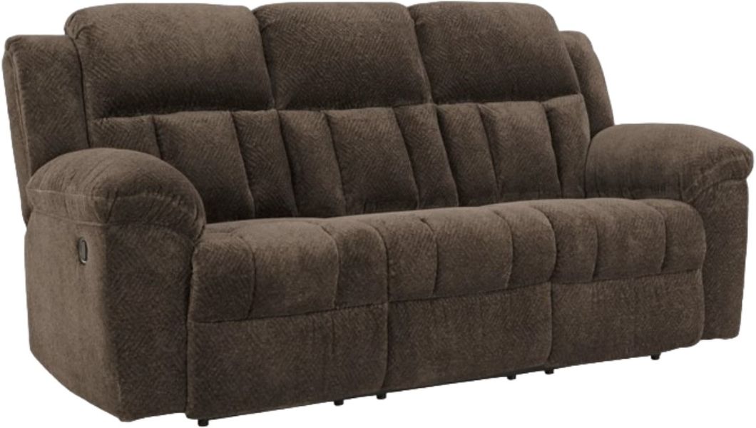 Signature Design by Ashley® Frohn Chocolate Manual Reclining Sofa | Big ...