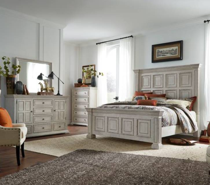 Liberty Furniture Big Valley 4 Piece Whitestone Queen Bedroom Set Sunshine Furniture Tulsa OK