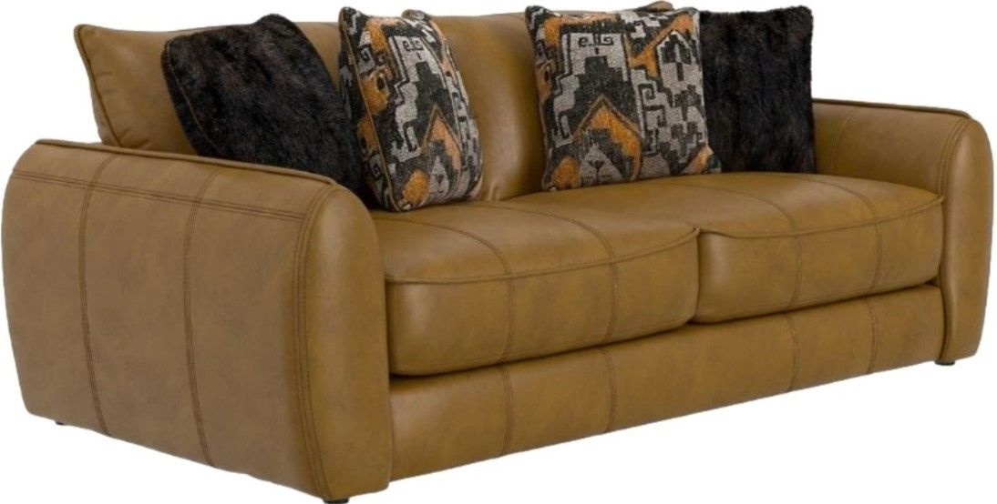 Jackson Furniture Corvara Caramel Leather Sofa | Jarons Furniture ...