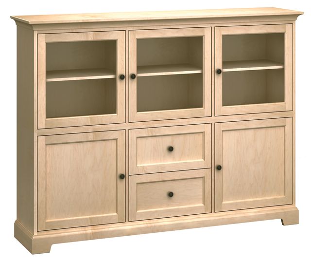 Howard Miller® Customizable 73" Home Storage Cabinet with Three Glass ...