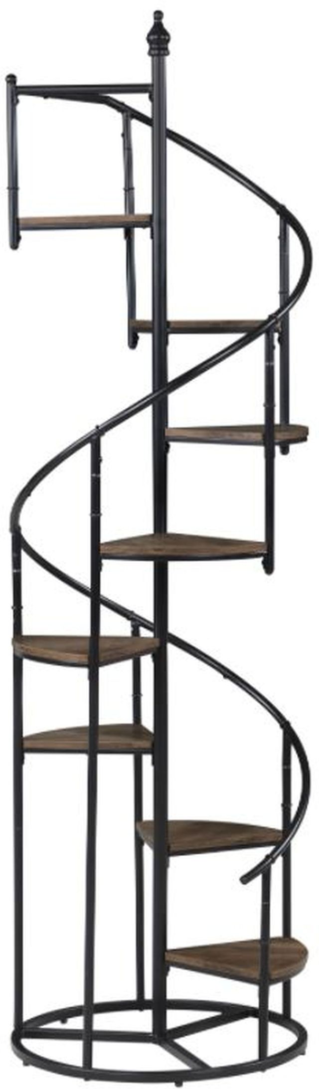 Coaster® Roseglen Rustic Brown/Black 8-Shelf Staircase Bookcase ...