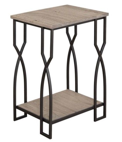 International Furniture Direct Sand Clock Lightly Distressed Chairside ...