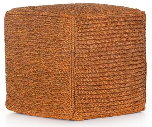 Four Hands Rust Woven Palm Pouf | Marshall's Home Living | Kelowna, BC