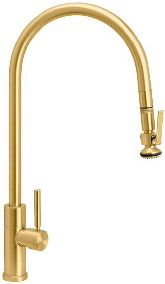 Waterstone™ Satin Brass Modern Extended Reach PLP Pulldown Faucet ...