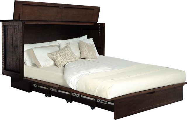 Sleep Chest™ Bridger Auburn Queen Sleep Chest Bed | Merit Furniture ...