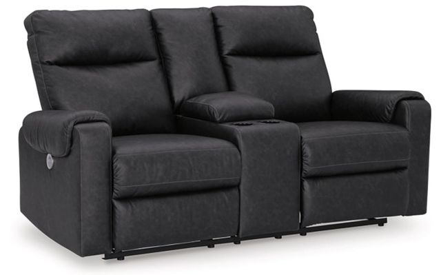 Signature Design by Ashley® Axtellton Carbon Power Reclining Loveseat ...