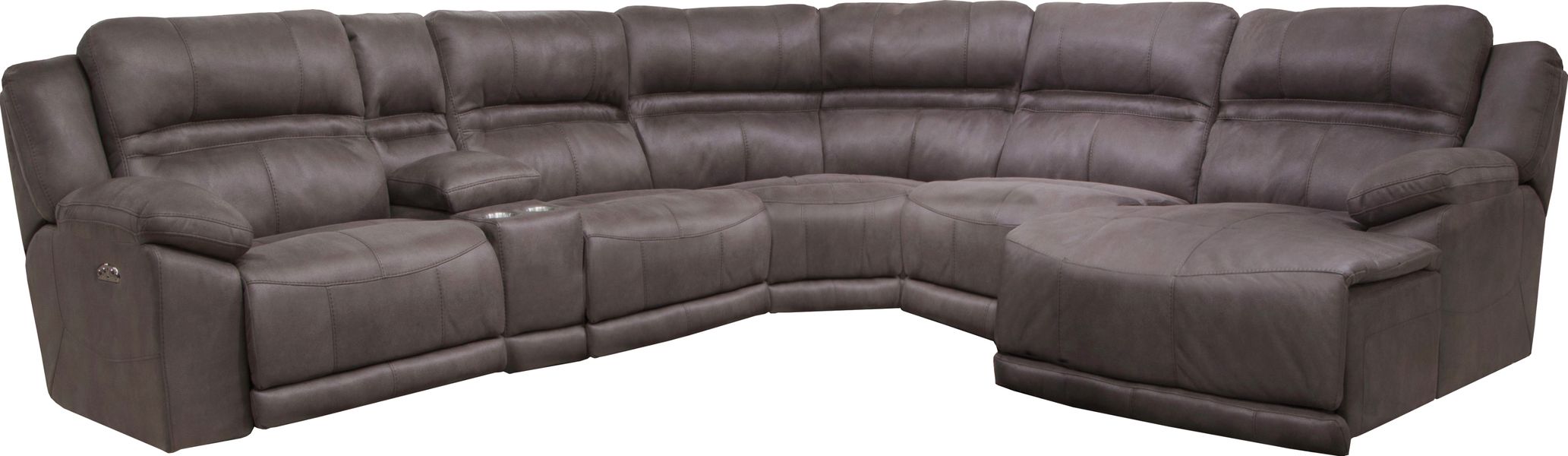 Catnapper® Braxton Power Lay Flat Reclining Sectional with Power ...