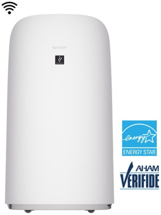Sharp® White Smart Air Purifier and Humidifier with Plasmacluster Ion ...