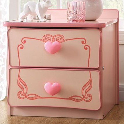 Pink side table with drawer store
