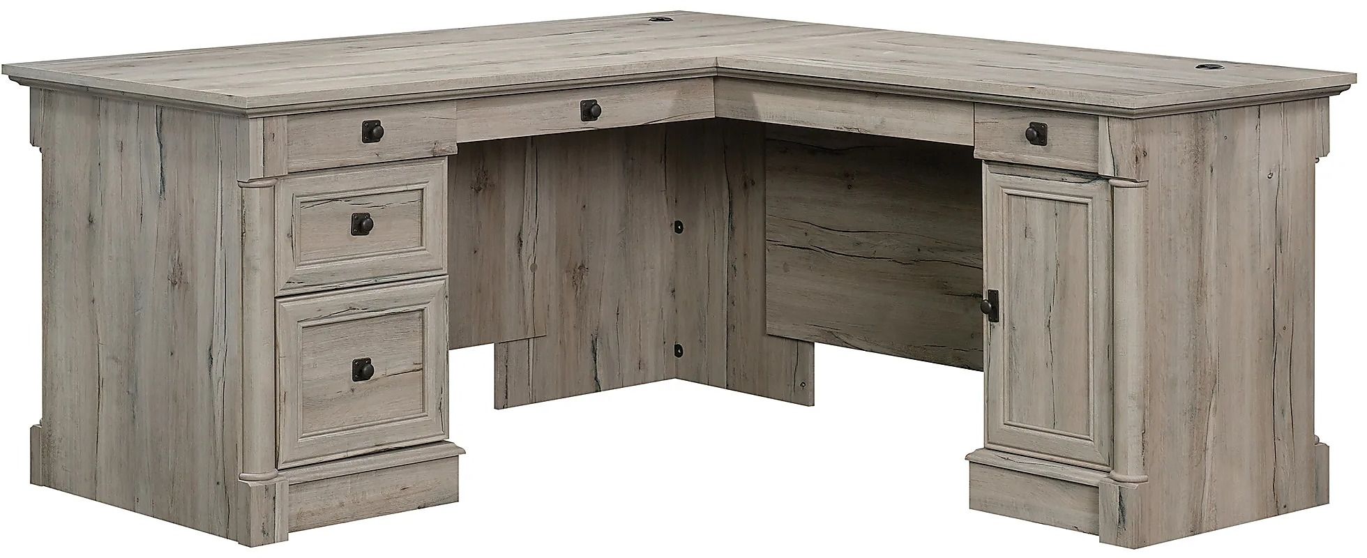 Sauder Palladia Split Oak L Shaped Desk Economy Furniture