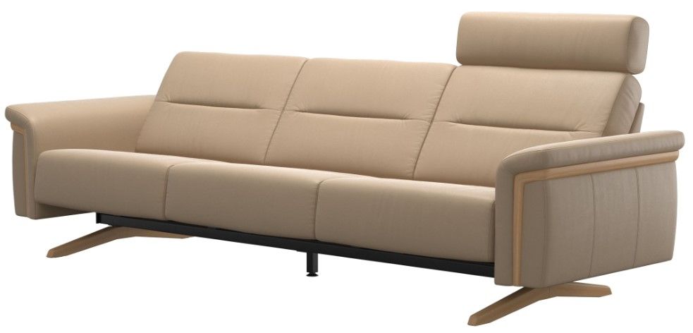 Stressless® by Ekornes® Stella Beige 105" Manual Reclining Sofa with ...