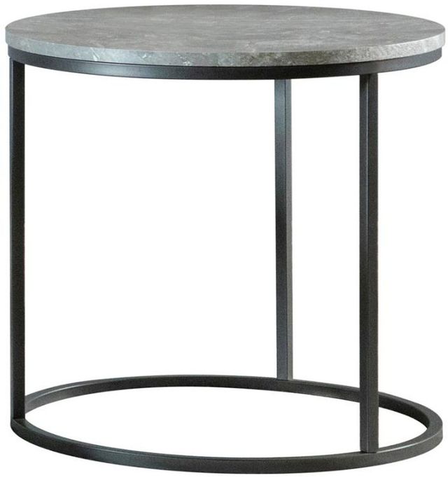 Coaster® Lainey Grey Faux Marble End Table with Gunmetal Base | Jarons ...
