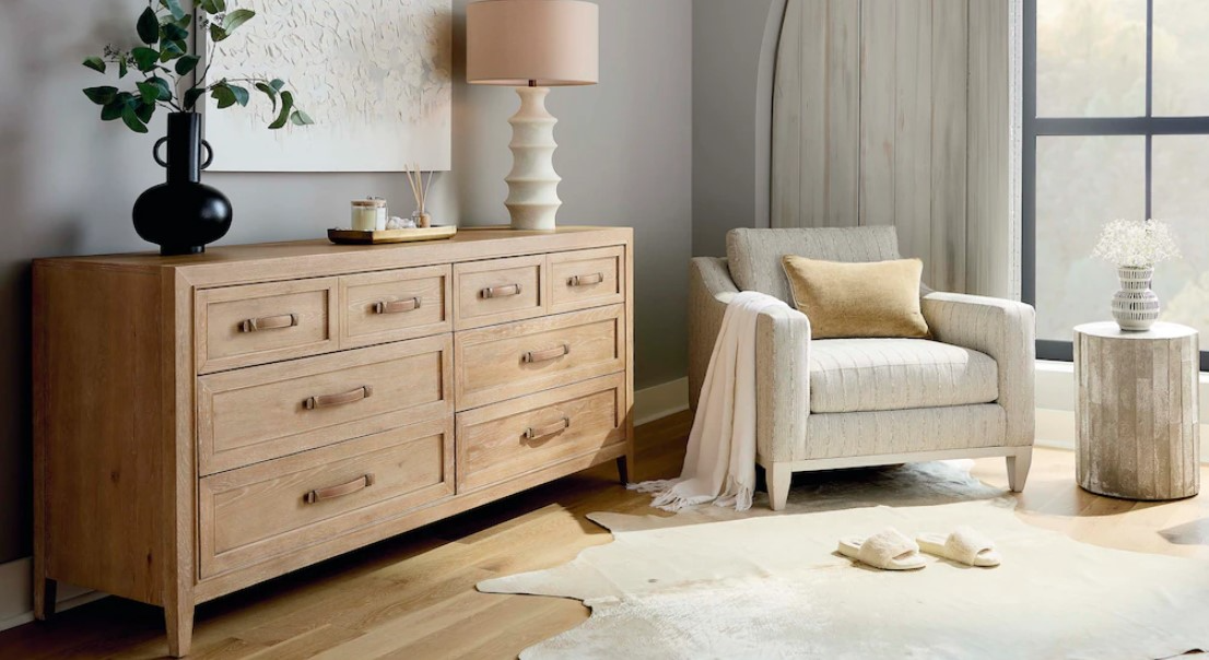 Blond wood dresser store
