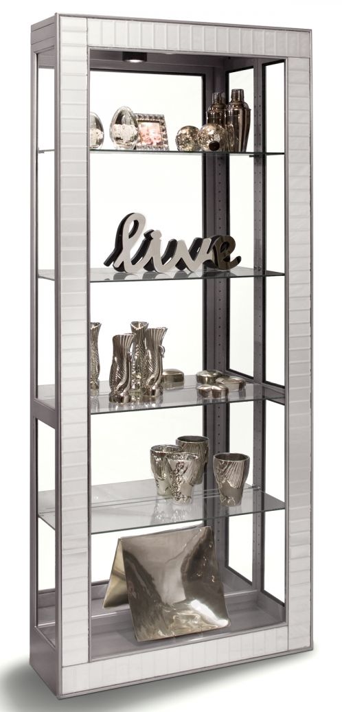 Philip Reinisch Co Argus Distressed Silver Accent Cabinet