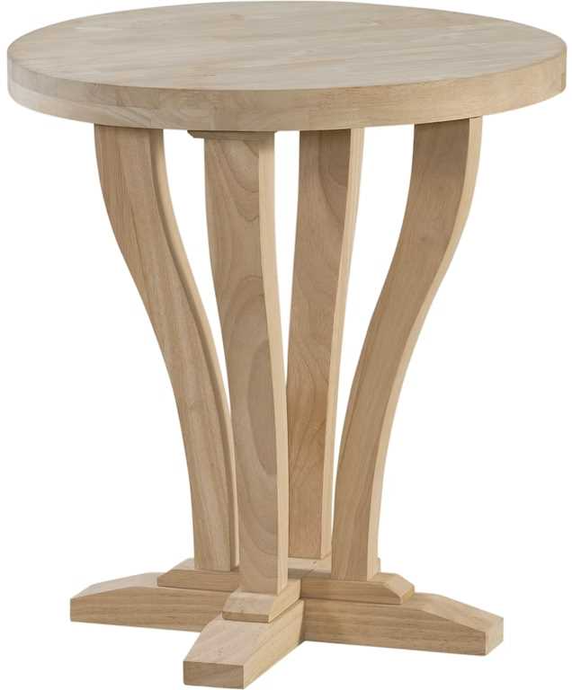Unfinished accent table store