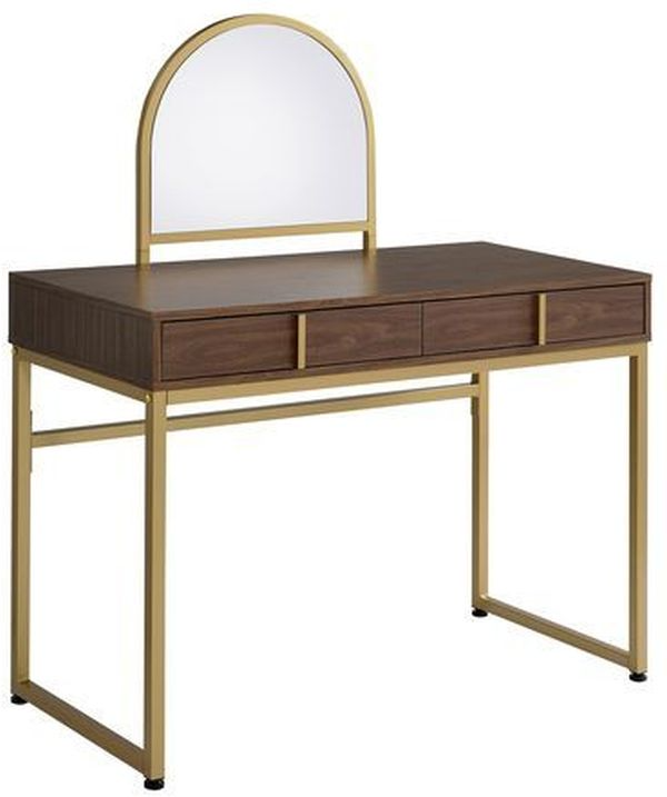 ACME Furniture Coleen Gold Walnut Vanity Desk Antioch CA